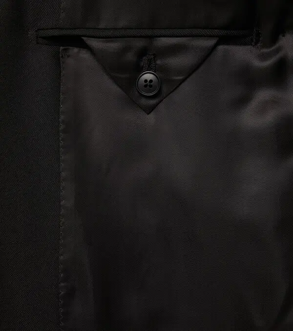 SAMAN AMEL Wool Suit Jacket - Black