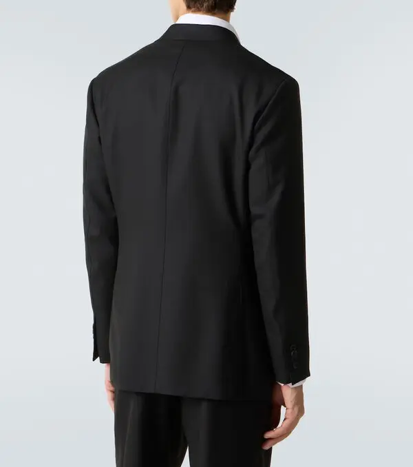 SAMAN AMEL Wool Suit Jacket - Black