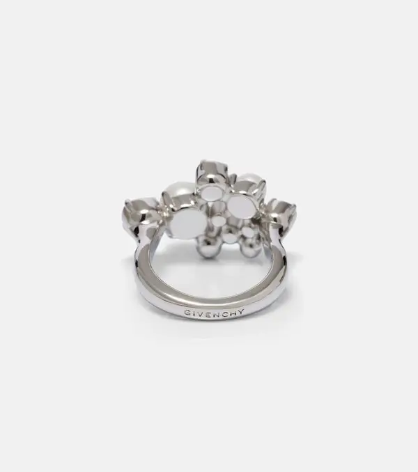 Givenchy Embellished Ring With Crystals And Pearls