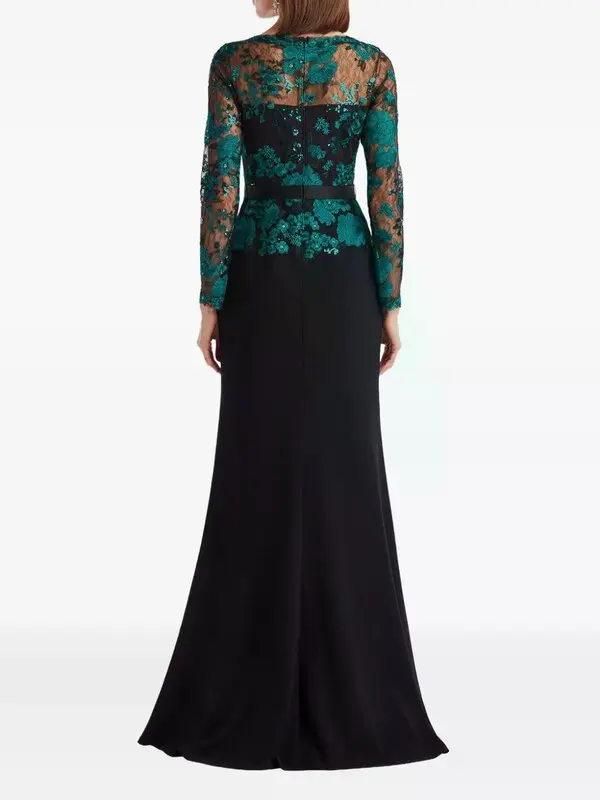 Tadashi Shoji Floral Embellished Maxi Dress