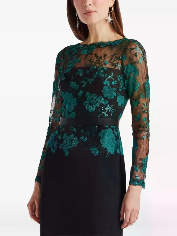 Tadashi Shoji Floral Embellished Maxi Dress