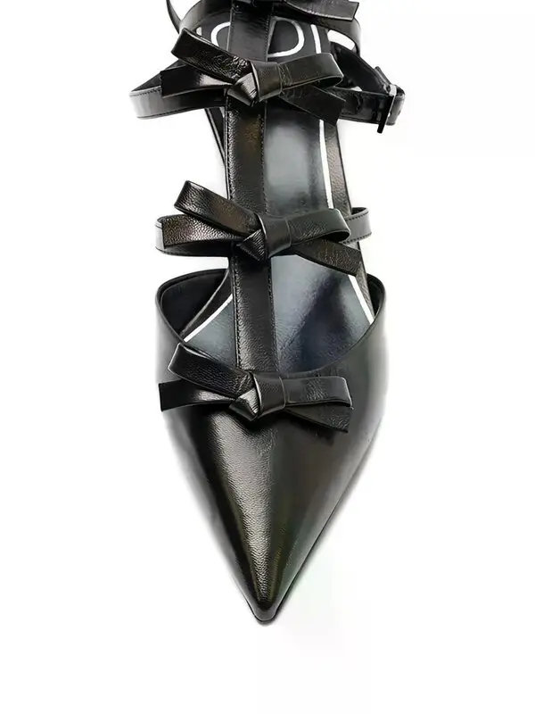 Valentino Garavani Pointed Toe Stiletto Pumps With Bow Detailing
