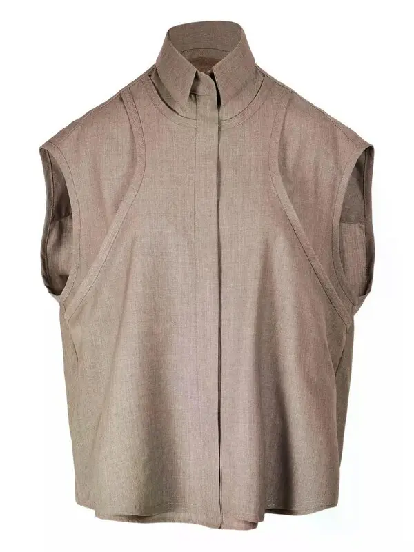 IOANA CIOLACU Sleeveless Panelled Shirt
