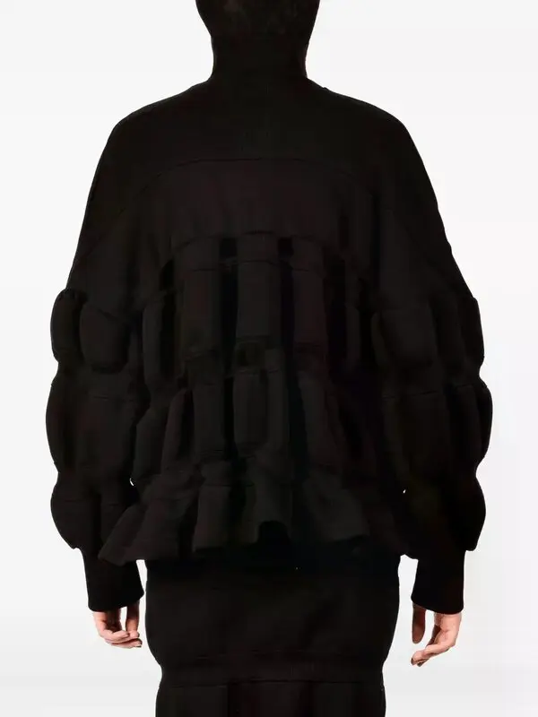 IOANA CIOLACU Mock Neck Ruffled Sweatshirt