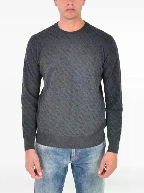 LOW BRAND Crew Neck Long Sleeve Knitted Top