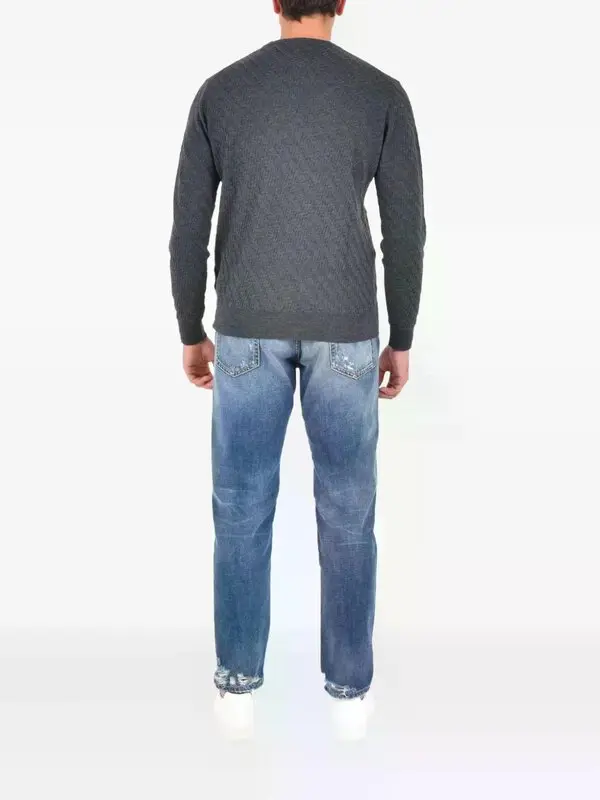 LOW BRAND Crew Neck Long Sleeve Knitted Top