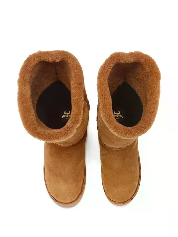 Mcm Suede Knee-high Platform Boots