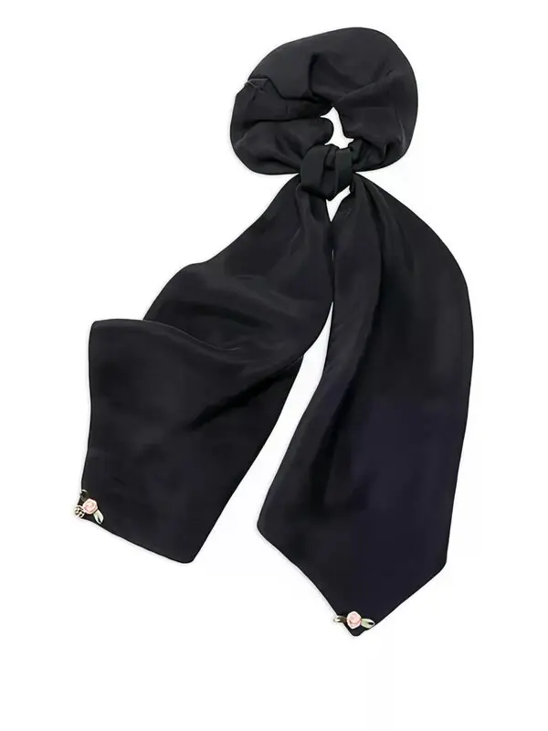MAISON MICHEL Birdy Floral Appliqué Hair Accessory - Black