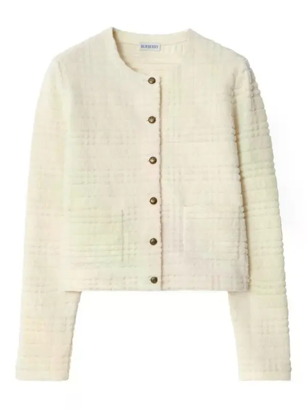 Burberry Textured Wool Blend Jacket