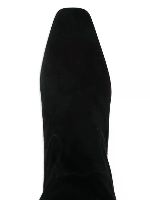 AQUAZZURA 45mm Over The Knee Suede Boots - Black