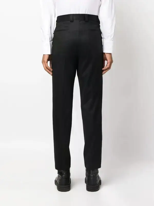 Brunello Cucinelli Mid-rise Wool Chino Trousers - Black