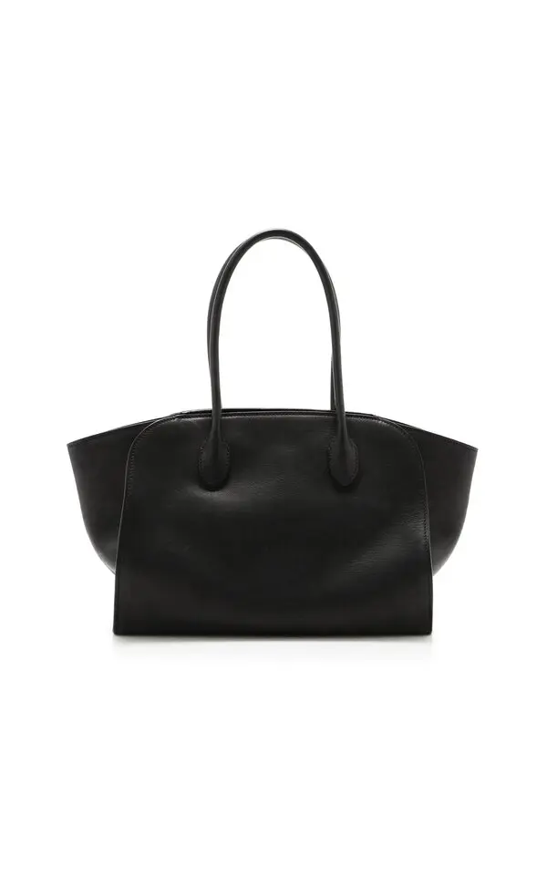 THE ROW Marlo 12 Leather Tote Bag - Black