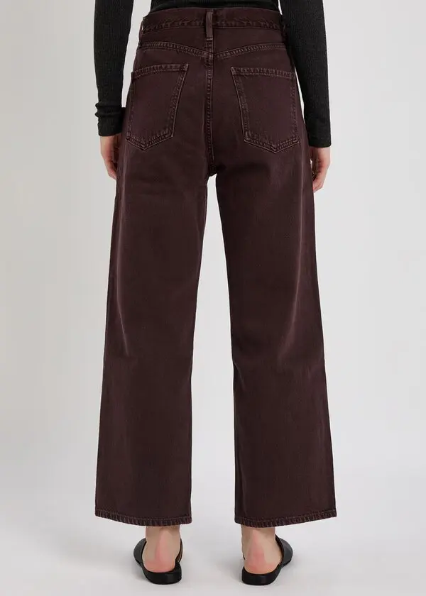 AGOLDE Ren Wide-leg Jeans In Sloe Berry - Brown
