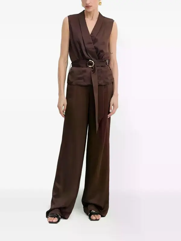 MARCIANO Wide-leg Trousers With Logo Plaque