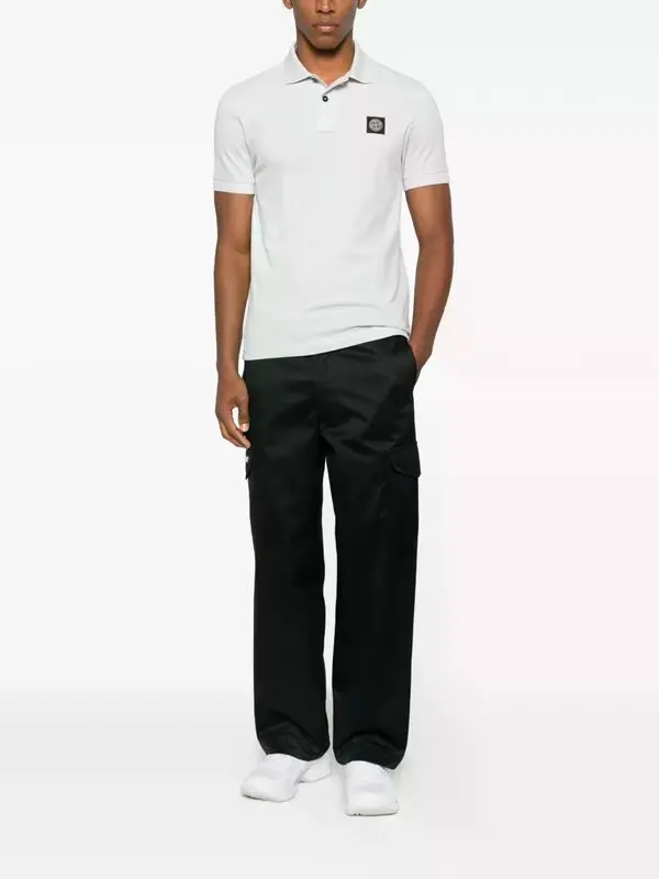 Stone Island Logo-detail Polo Shirt - Grey