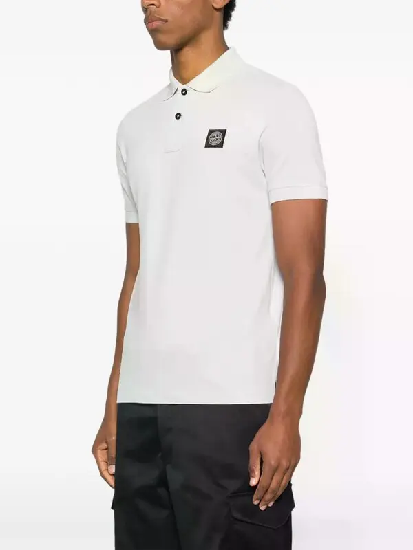 Stone Island Logo-detail Polo Shirt - Grey