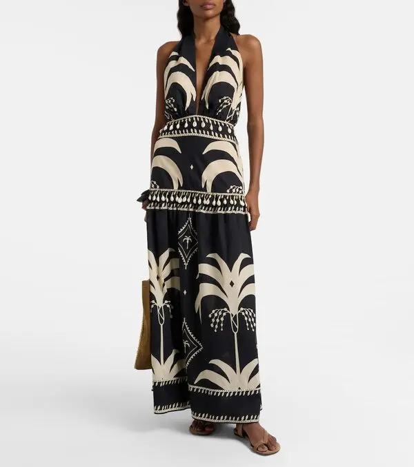 Johanna Ortiz Printed Cotton Maxi Dress