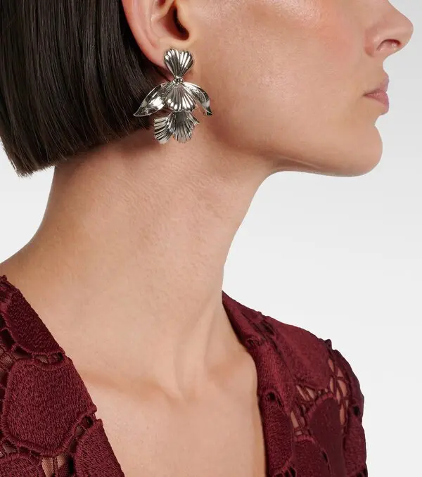JENNIFER BEHR Ayla Floral Earrings - Silver