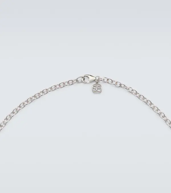 SYDNEY EVAN 14kt White Gold Diamond Charm Necklace