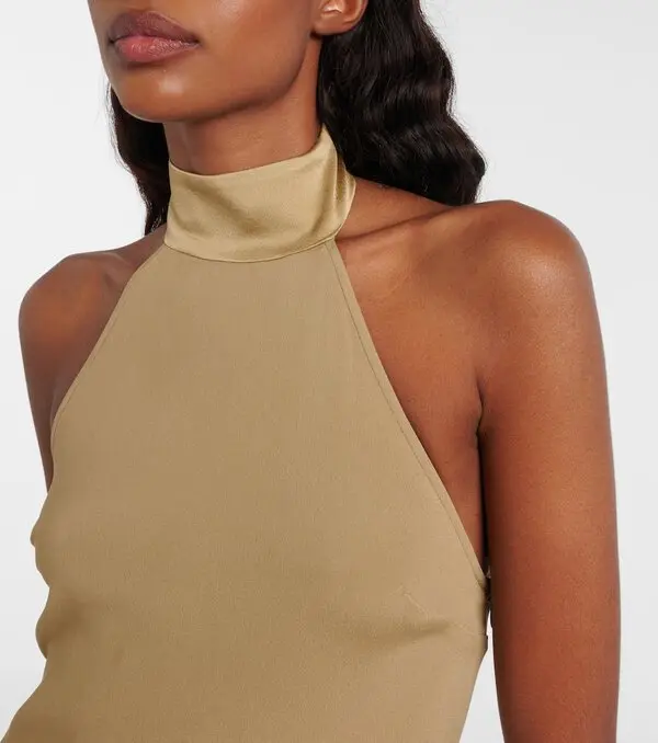 TALLER MARMO Berlin Fringed Crepe Cady Gown