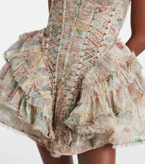 Zimmermann Floral Silk Mini Dress