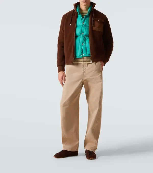 Moncler Down-paneled Teddy Cardigan