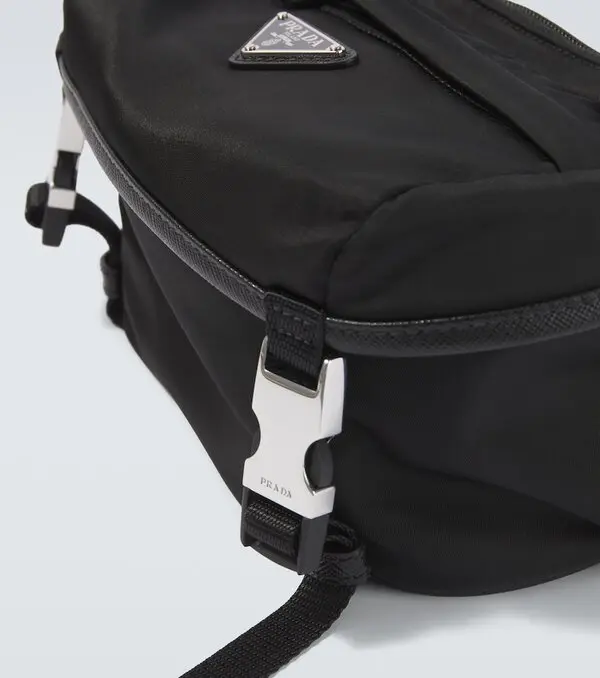 Prada Re-nylon Leather-trimmed Belt Bag