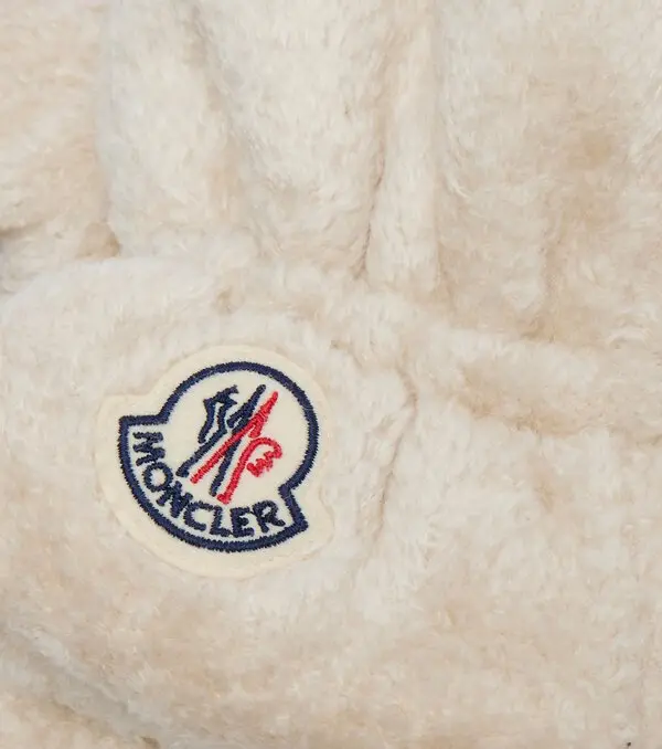 Moncler Logo Teddy Mittens