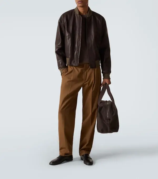 THE ROW Belamy Cotton-blend Gabardine Straight Pants