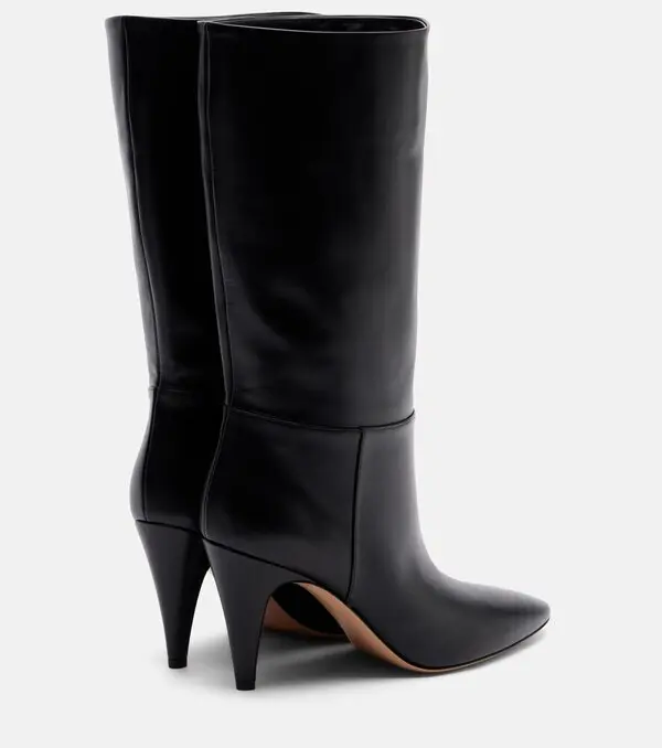 GIANVITO ROSSI Elise 85 Leather Mid-calf Boots