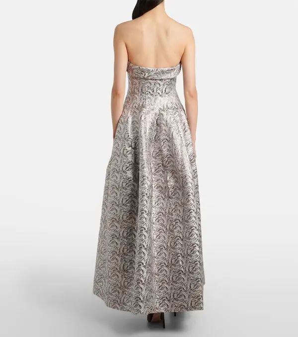 Simkhai Metallic-effect Bustier Gown