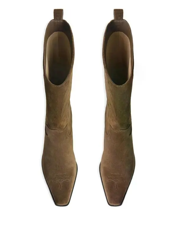 12 STOREEZ 40mm Suede Western Boots