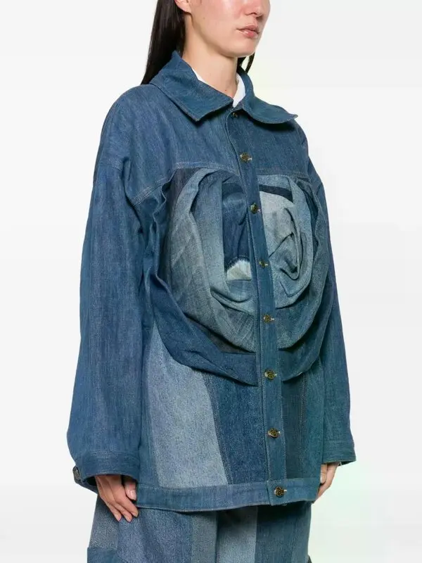 ANNI SALONEN Rose Detail Denim Jacket