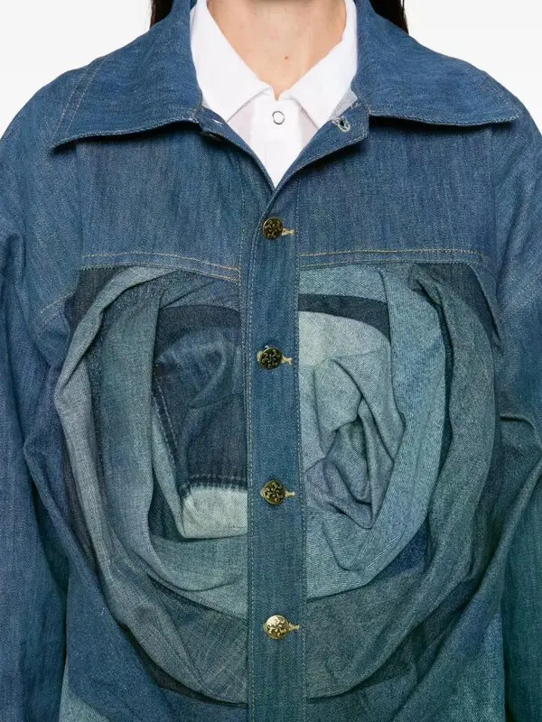 ANNI SALONEN Rose Detail Denim Jacket