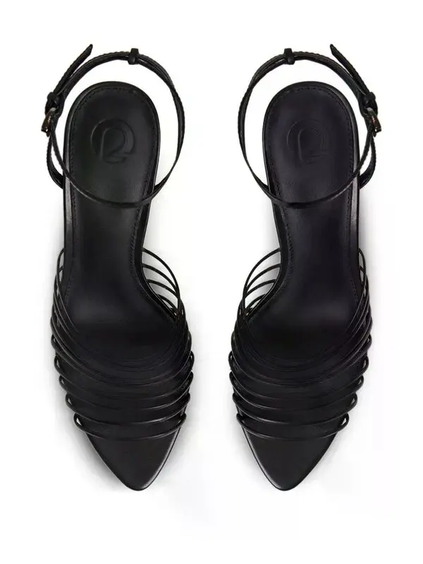 12 STOREEZ 80mm Strappy Leather Stiletto Sandals