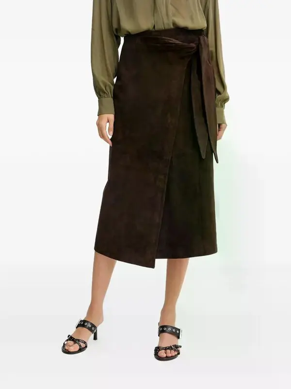 NEVER FULLY DRESSED Wrap Midi Skirt