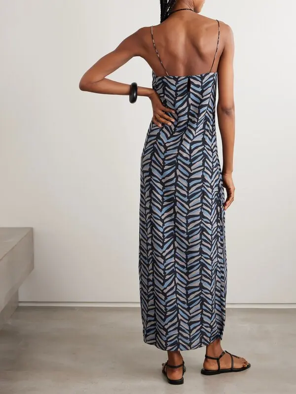 Matteau Printed Silk-voile Maxi Dress