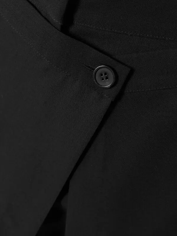ST. AGNI Layered Wool Trousers With Skirt Overlay