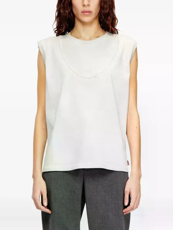 DIESEL® Embossed Chain Sleeveless T-shirt - Neutrals