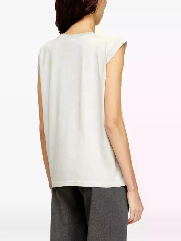 DIESEL® Embossed Chain Sleeveless T-shirt - Neutrals
