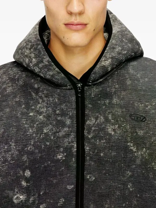 DIESEL® Hooded Gilet With Marbled Effect