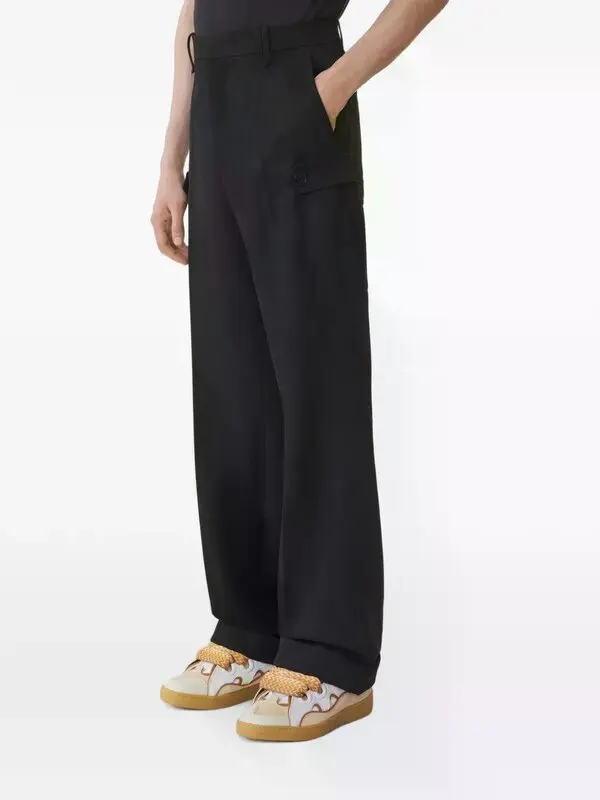LANVIN Wool Trousers With Button Details