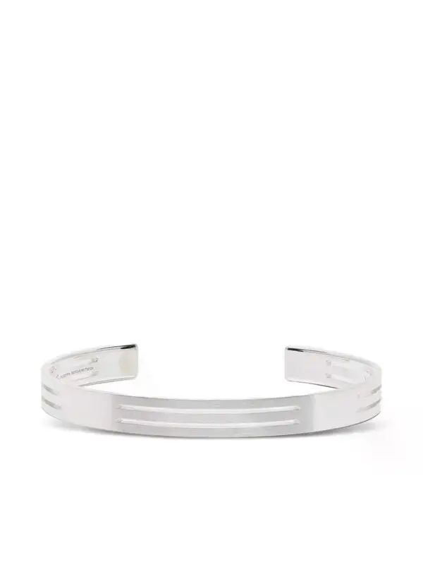 Le Gramme Punched Brushed Bracelet - Silver