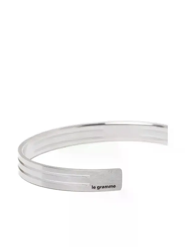 Le Gramme Punched Brushed Sterling Cuff Bracelet