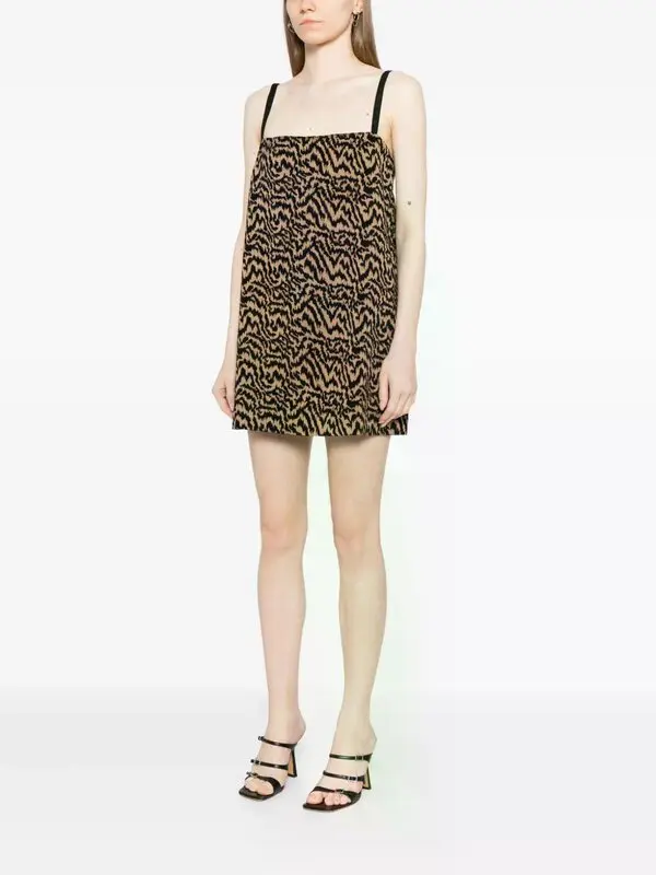REFORMATION Adette Dress With Leopard Print