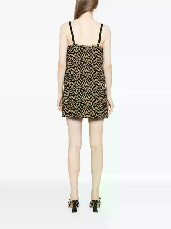 REFORMATION Adette Dress With Leopard Print