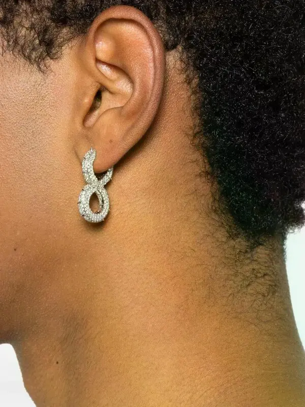 DARKAI Spiked Infinity Hoop Earrings - Silver