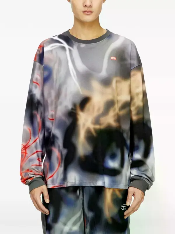 DIESEL® T-boxt-ls-v4 Long Sleeve Graphic T-shirt