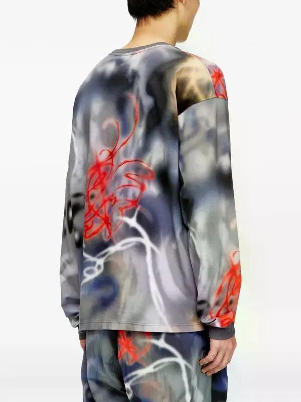DIESEL® T-boxt-ls-v4 Long Sleeve Graphic T-shirt