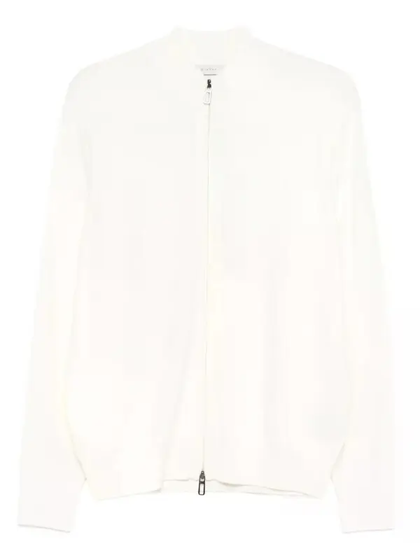 DIKTAT Zip-up High Neck Sweater - Neutrals